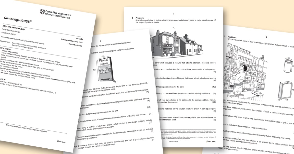 IGCSE Design and Technology Revision Notes: Paper 1 (0445/01)