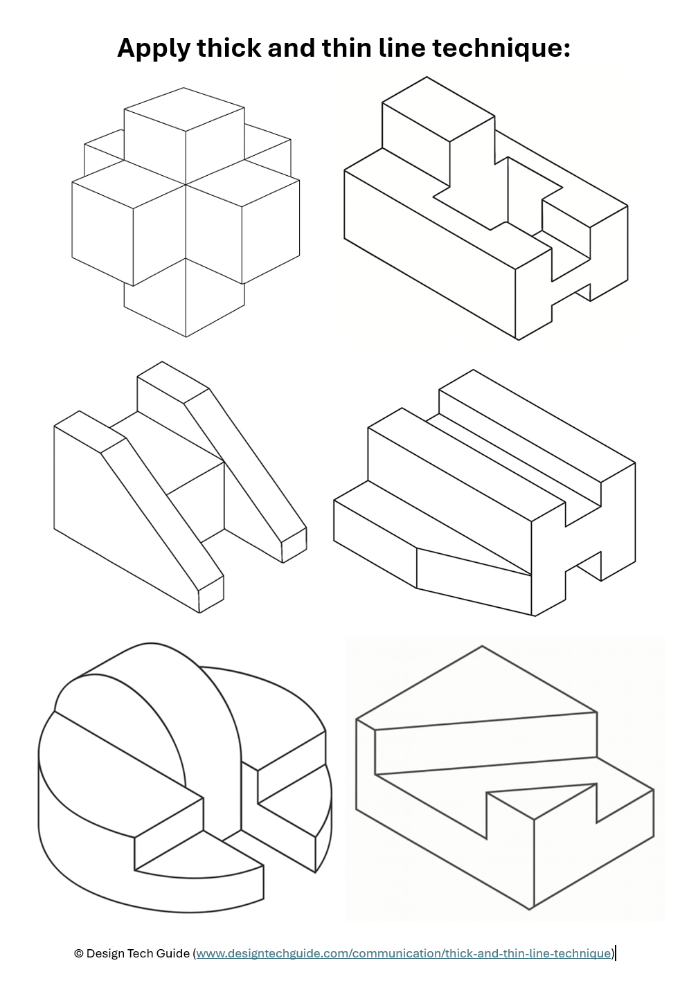 Thick and Thin Line Technique